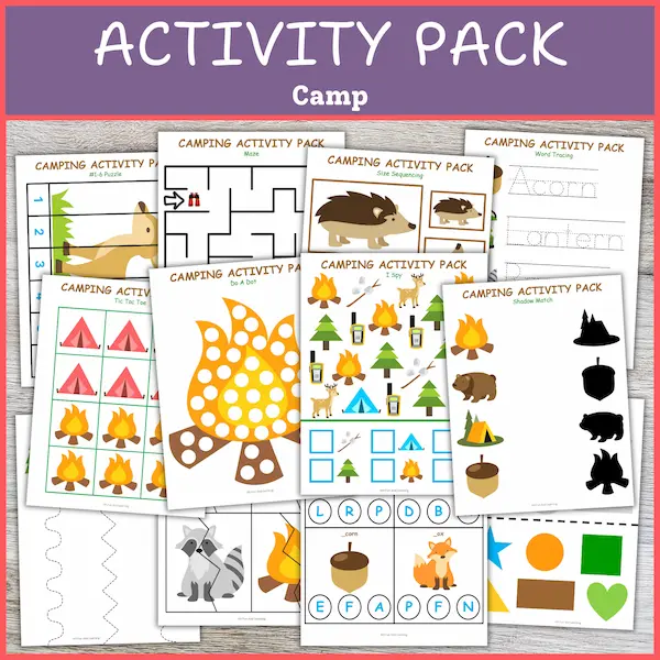 Engaging Camping Activity Pack for Kids' Fun Learning